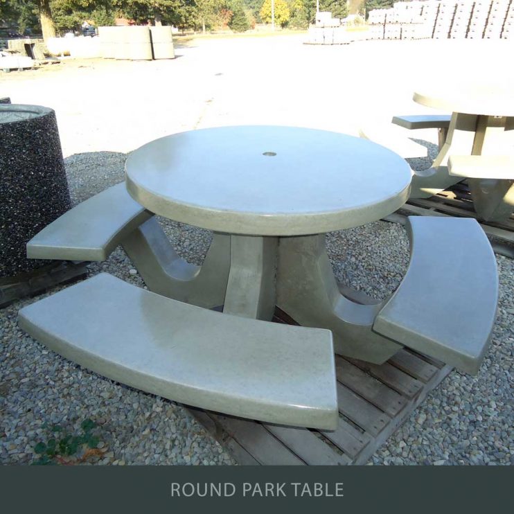 Round Park Table | Bodes Precast Concrete