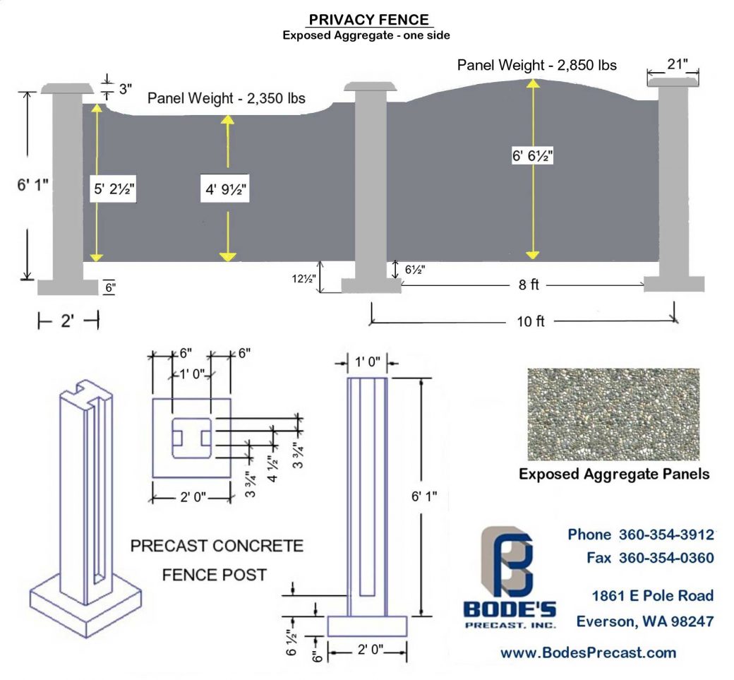 Privacy Fence | Bodes Precast Concrete