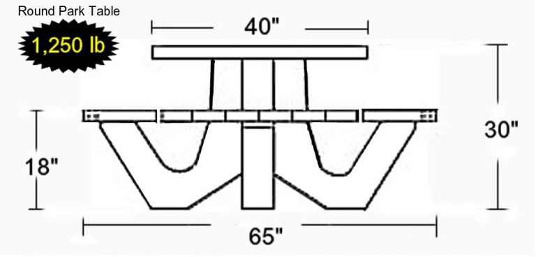 Round Park Table | Bodes Precast Concrete